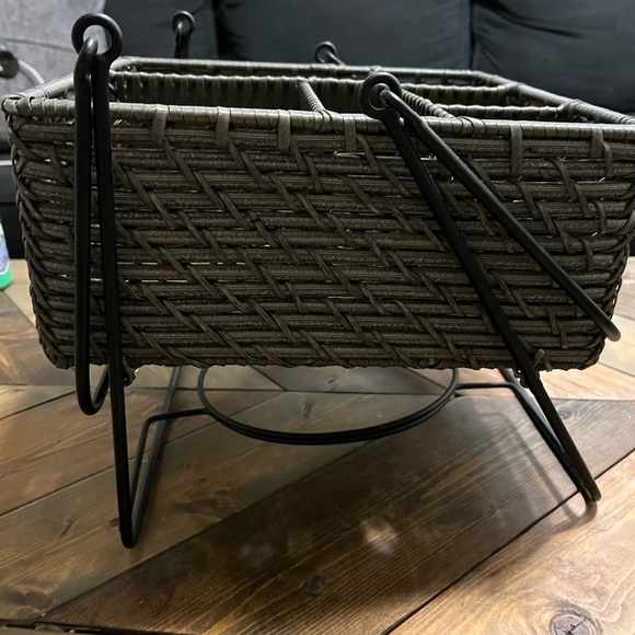 Kitchen | Brand New All In One Serving Caddy Charcoal Grey Woven Basket ...